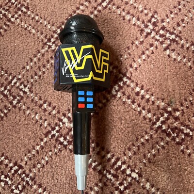 WWE Jakks Pacific Ringside Talking Announcer Microphone Mic WCW WWF ...