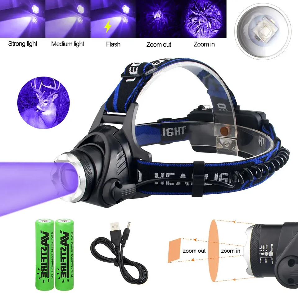 Headlamp Red Light Green Head LED Flashlight Outdoor XPG Headlight ...