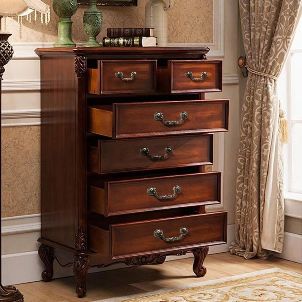 6PC Nostalgic Chic Drawer Drooping Guardrail Dresser Drawer Handles ...