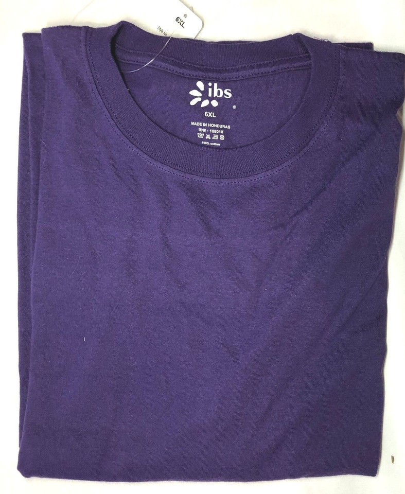 Mens Heavyweight T Shirts Plain Short Sleeve Tee Cotton BIG TALL 4XL to ...