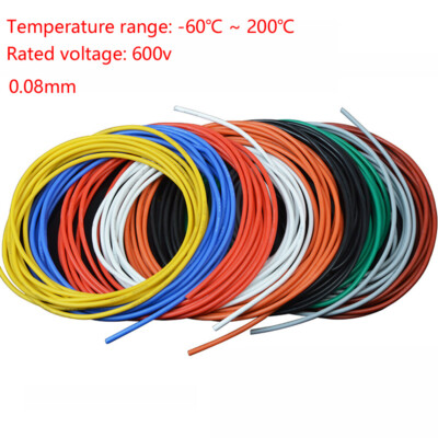 2 -30AWG Flexible Soft Silicone Electrical Wire Cable High Temp Tinned ...