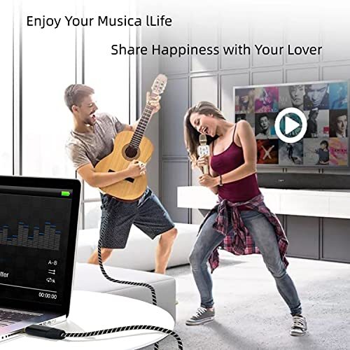 10Ft USB to 6.35mm Audio Jack Adapter Stereo Cable for Laptop Amplifier ...