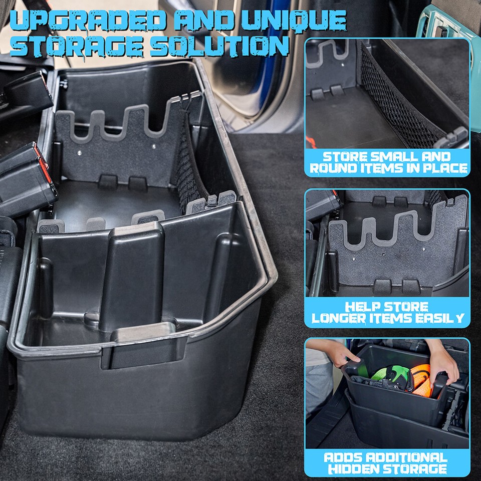 Underseat Storage fit 2015-2024 Ford F150 SuperCrew Cab 2017-2024 F250 ...