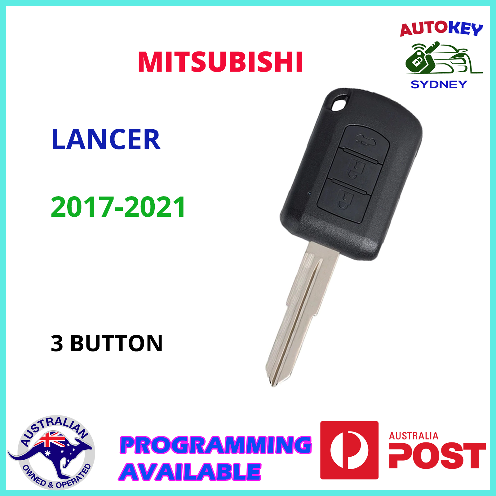 MITSUBISHI LANCER REMOTE KEY 2018 2019 2020 2021 | eBay Australia