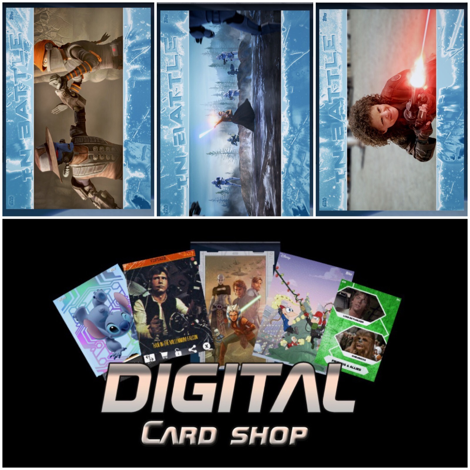 Topps Card Trader Women of Star Wars Wave 2 UNCOMMON BLUE In Battle Set ...