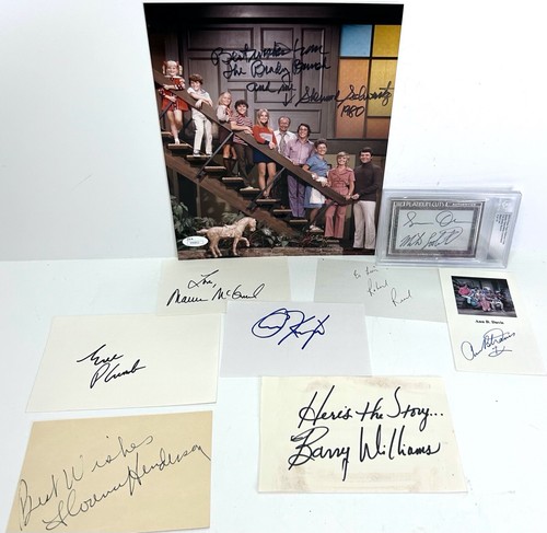 THE BRADY BUNCH ROBERT REED OLSEN PLUMB KNIGHT +6 Signed Autograph JSA ...