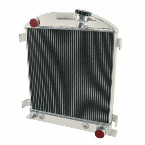 4 Row Aluminum Radiator For 1928-31 32 Ford Model A Chopped GM Chevy V8 ...