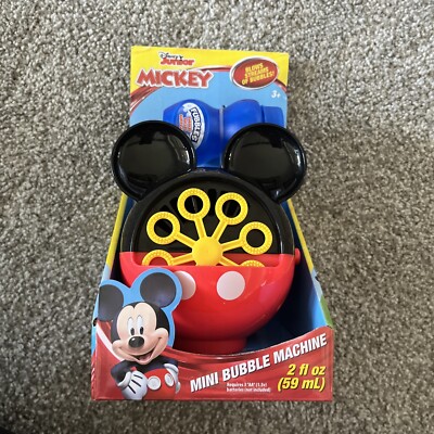 Disney Junior Mickey Mouse Red Bubble Machine Bubble Blower with 2 oz ...