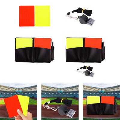 Soccer Referee Cards Set Referee Gear PVC Football Yellow and Red Card ...