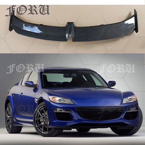 For MAZDA RX8 RX-8 Carbon Fiber Pattern Black Rear Spoiler Lip Trunk ...