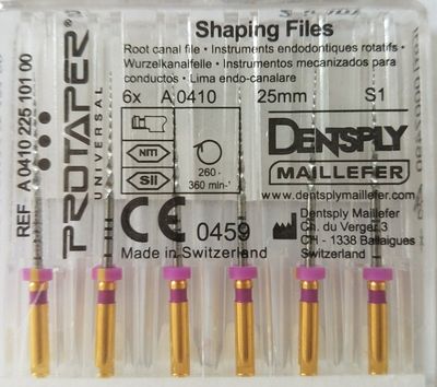 Dentsply Rotary ProTaper Universal Engine NiTi Files 25 mm S1. | eBay