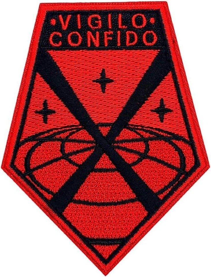 X-COM VIGILO CONFIDO EMBROIDERED MORALE PATCH | 2PC HOOK BACK 3.5"X2.5 ...