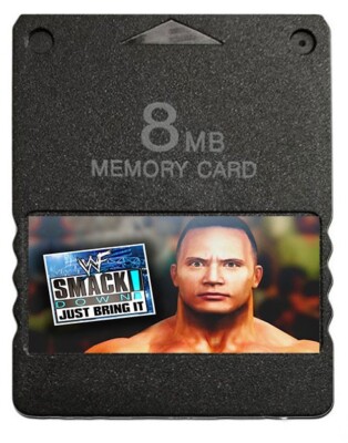 WWE Smackdown! Just Bring It PlayStation 2 PS2 Memory Card 12 CAWs ...