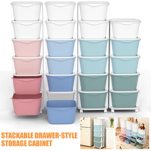 Large Plastic 5/6 Drawer Storage Drawer Tower for Schools, Home Room ...