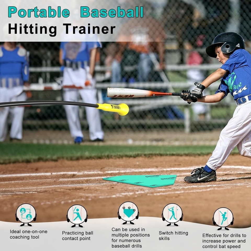 Hitting Stick Batting Swing Trainer, Batting Practice Equipment for ...