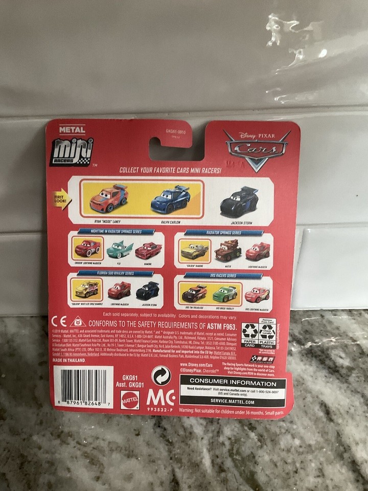 DISNEY PIXAR CARS MINI RACERS NEXT GEN JACKSON STORM RYAN RALPH CARLOW ...