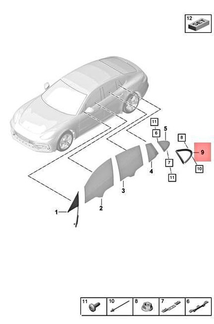 Genuine PORSCHE Panamera 971 97A 97B 97C Cover Trim Left 971854699A03C ...