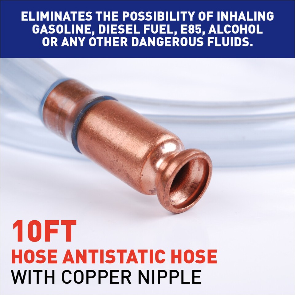 10FT X 3/4" Siphon Hose Pump Self Priming Jiggler Shaker Transfer Fuel ...