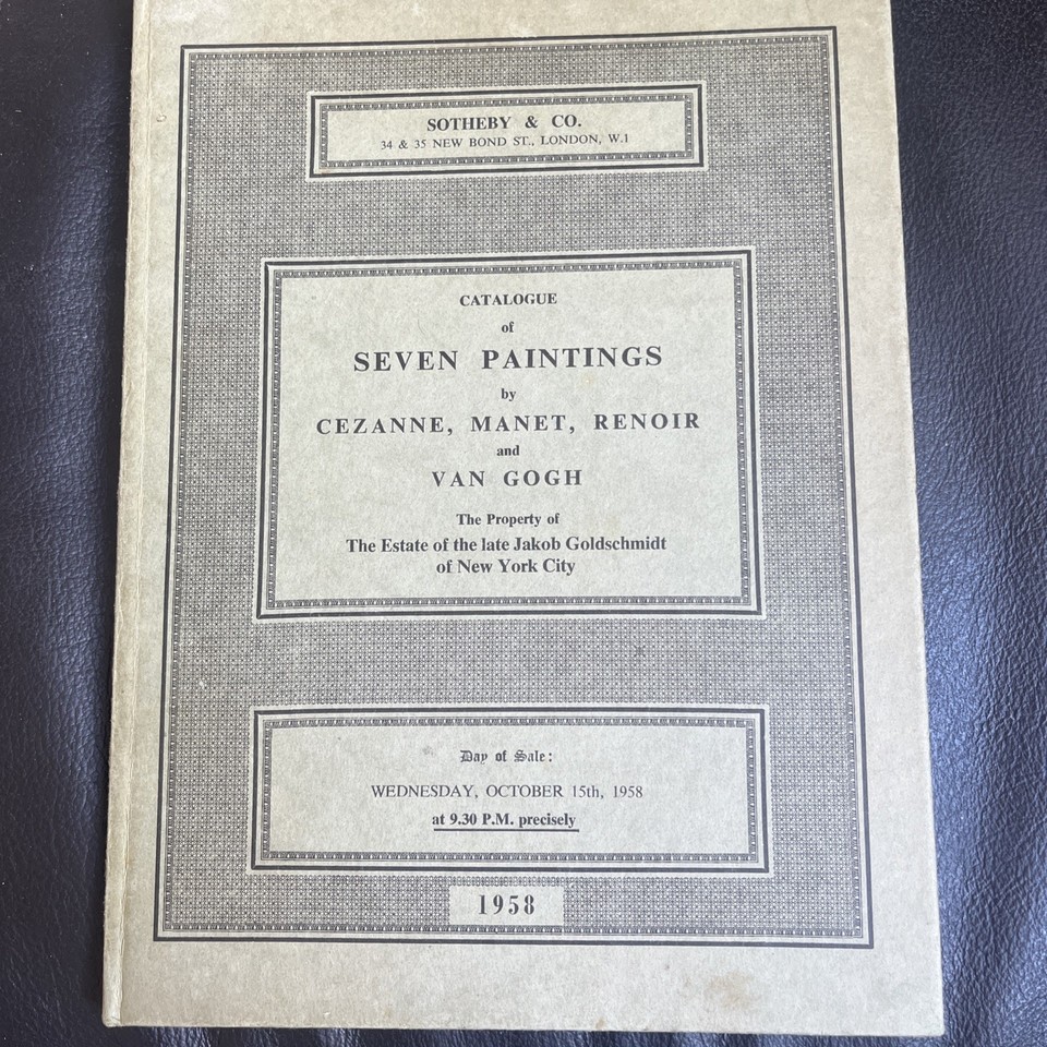 Sotheby & Co. Landmark Auction October 15 1958, Record Art J ...