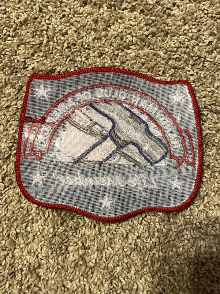 VINTAGE Handyman Club of America Life Member Large 6" Jacket Patch MINT ...