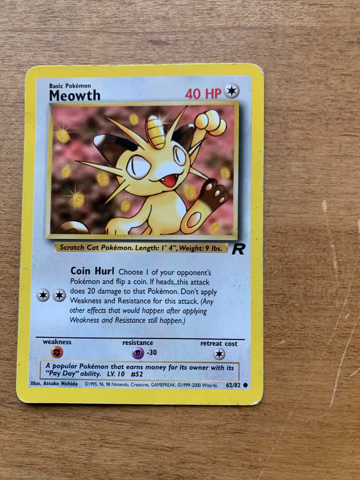 Meowth Pokemon Card