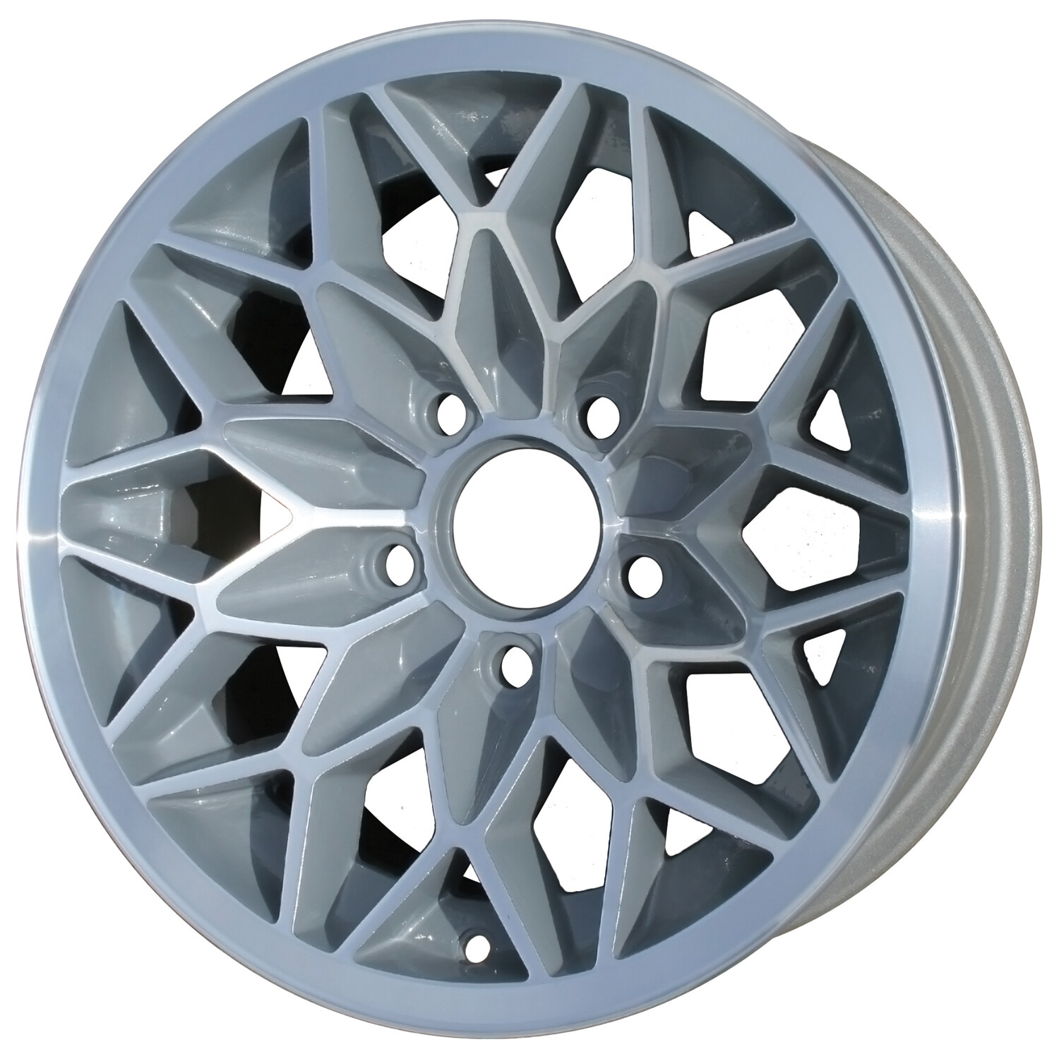 Aluminum Wheel 15X7 Gray and Machined 5X4.75 Bolt Pattern 196743064031 ...