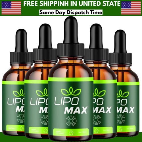 (5 Pack) Lipo Max Drops Advanced Formula Health & Fitness Supplement ...