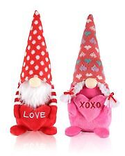 Valentine Gnomes Plush Dolls 14 in - 2-Pack Cute Cuddly Elf with Signs ...