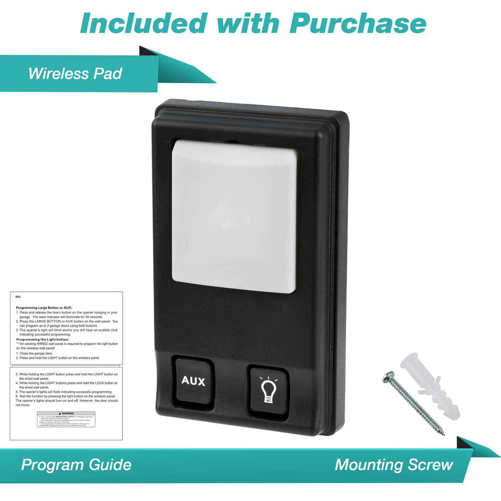Garage Door Opener Wireless Control Wall Panel for LiftMaster 378LM ...