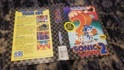 Sega Sonic The Hedgehog 2 II | Original Sega Genesis | Case Sleeve ...