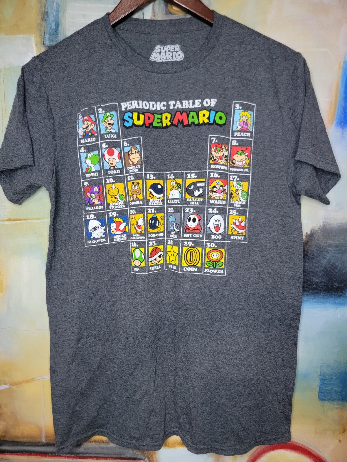 Super Mario Periodic Table of Characters Graphic Men'… - Gem