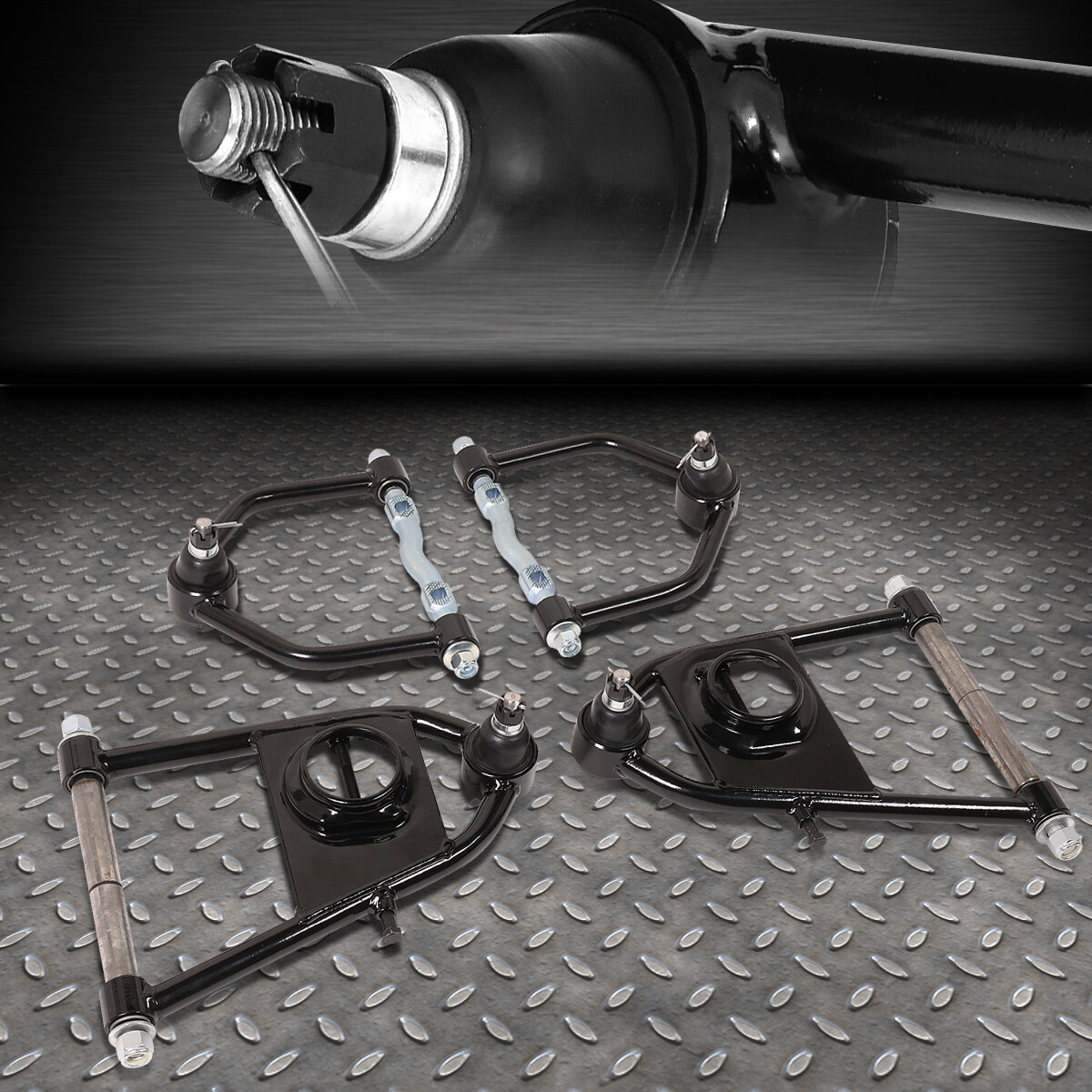 FOR 1974-1978 FORD MUSTANG II FRONT SUSPENSION LOWER+UPPER TUBULAR ...