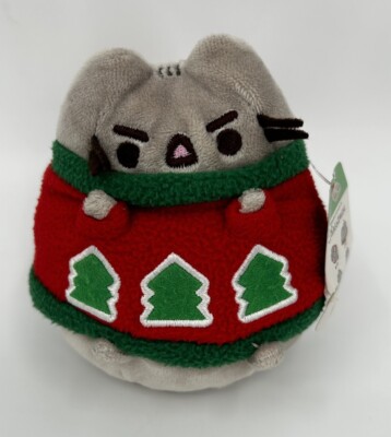 Gund 5" Angry Pusheen the Cat in Red Ugly Christmas Holiday Sweater ...