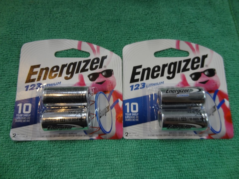 2-Packs Energizer Lithium 123 Batteries 4 Total 12-2033 + Free Shipping ...