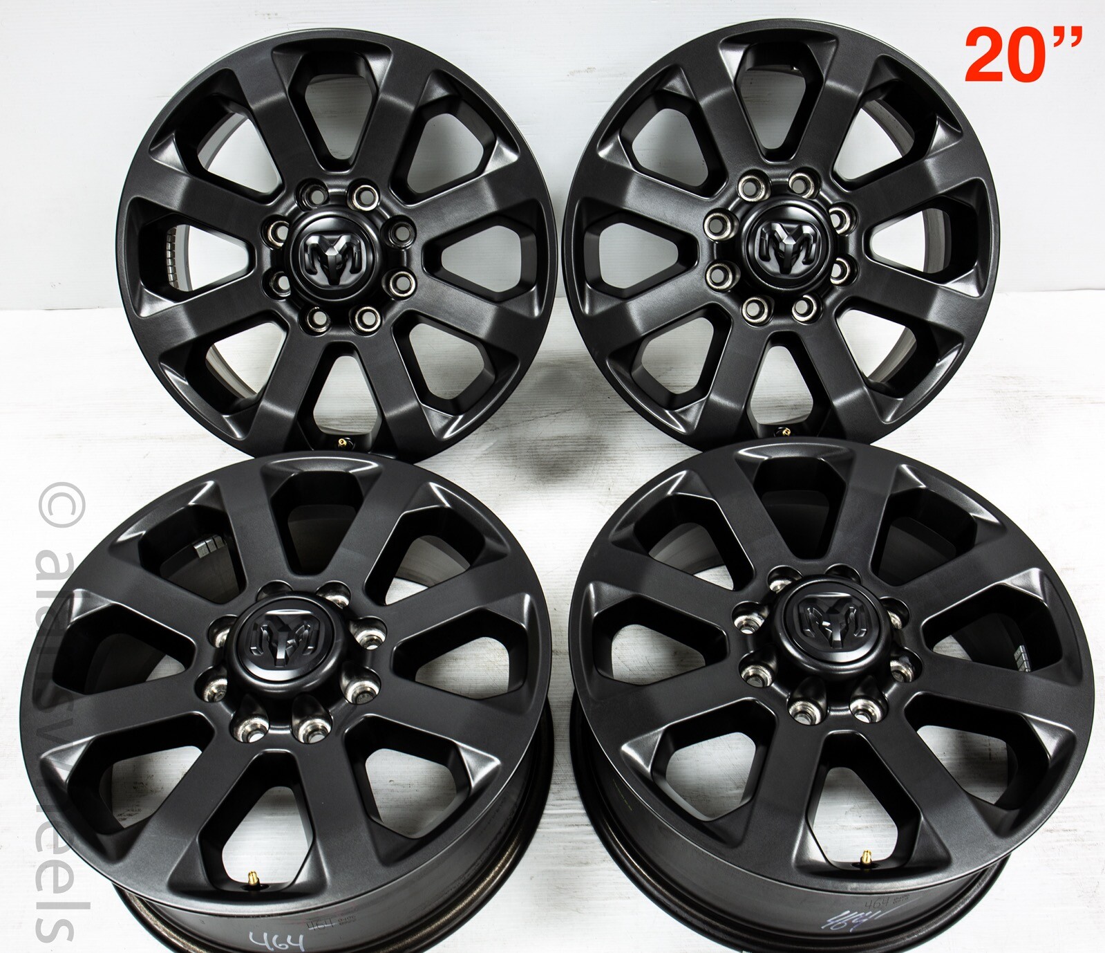 4 NEW Dodge Ram 2500 3500 8 Lug Black 20" Factory OEM Wheels Rims 2697 ...