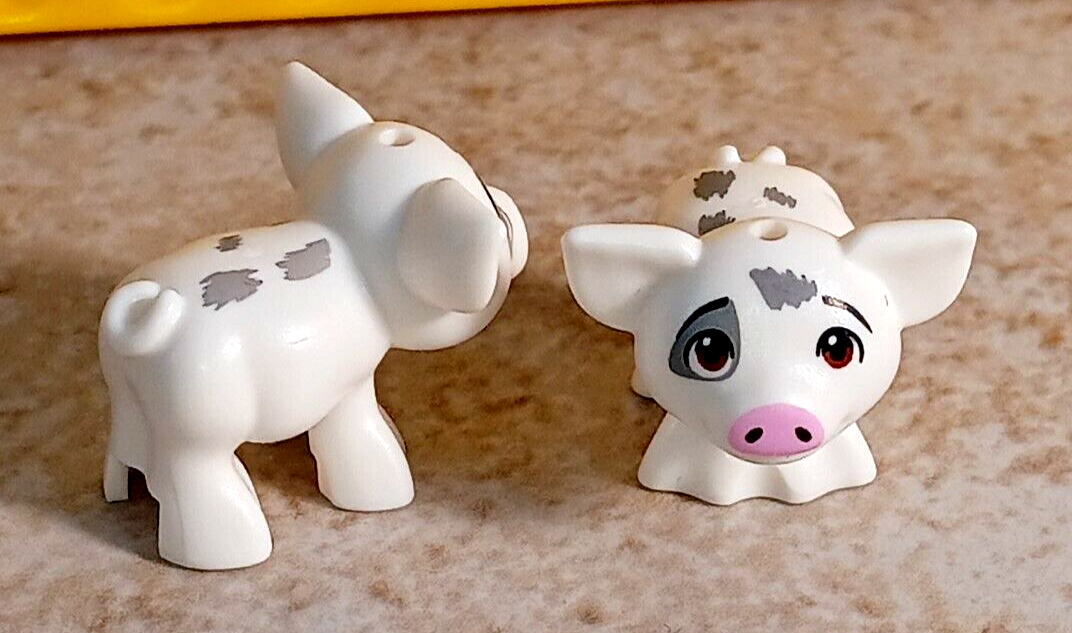 LEGO Pig Disney PUA Moana Puma Piglet Pink Nose Gray Spots Snout ...