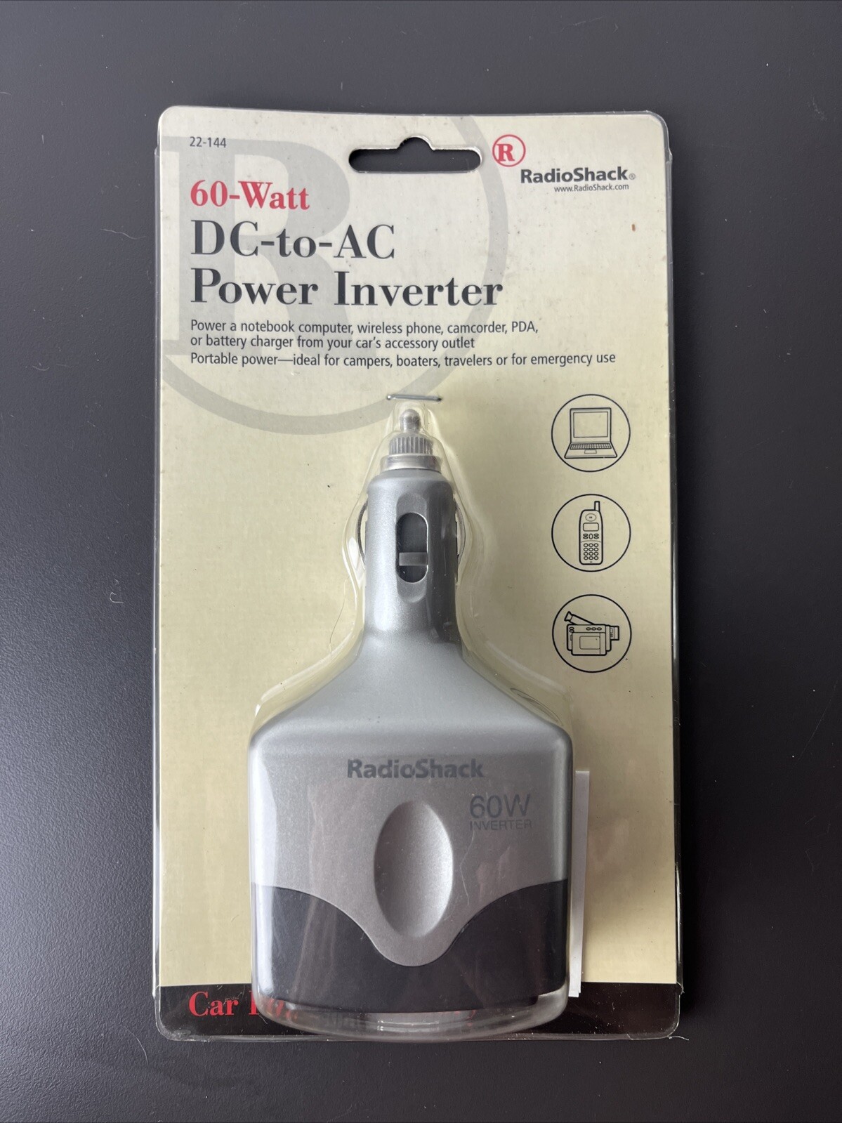 Radio Shack 60W DC To AC Power Converter Inverter Cigarette Lighter ...