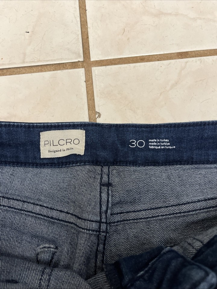 PILCRO ANTHROPOLOGIE NEW! Dark Wash THE ICON FLARE High Rise Jeans Sz ...