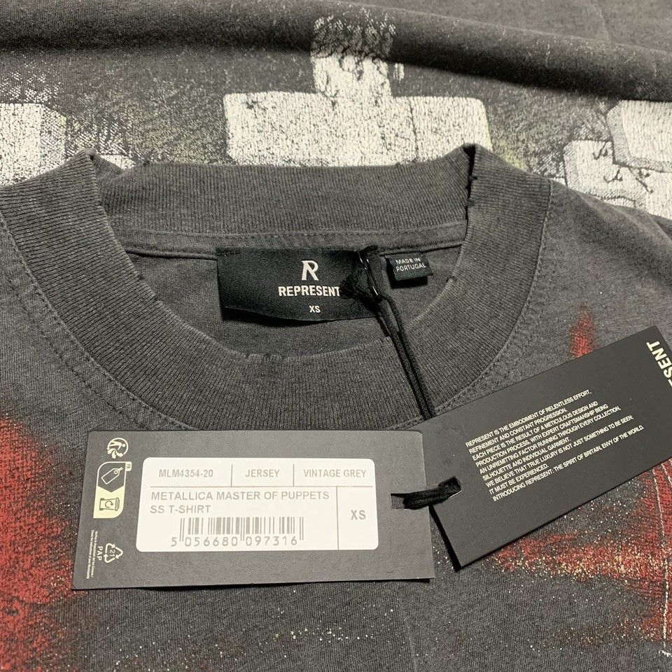 Represent XS Metallica Master Of Puppets Vintage Grey Tee | eBay Australia