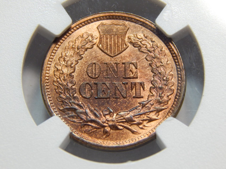 1864 1C Indian Head Cent L on Ribbon MS-64RB NGC, Nice Coin! | eBay