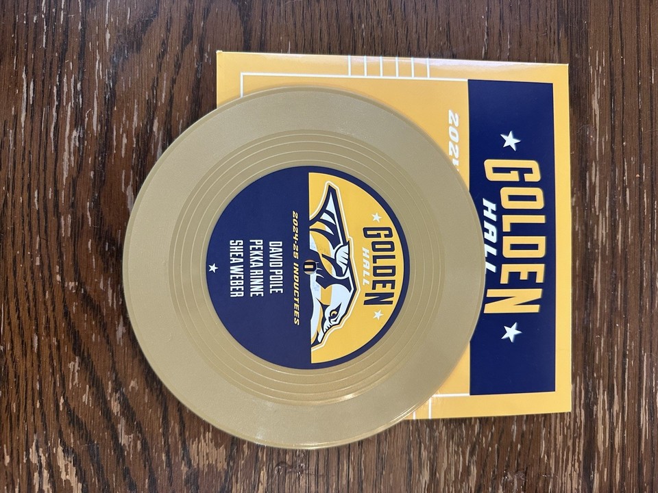 Nashville Predators Hockey Golden Hall Record Poile Shea Weber Pekka ...