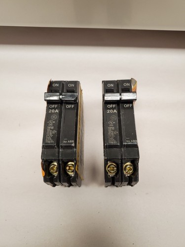 *LOT OF 2* GE THQP220 2 Pole 20 Amp 120/240V Plug In Circuit Breaker ...