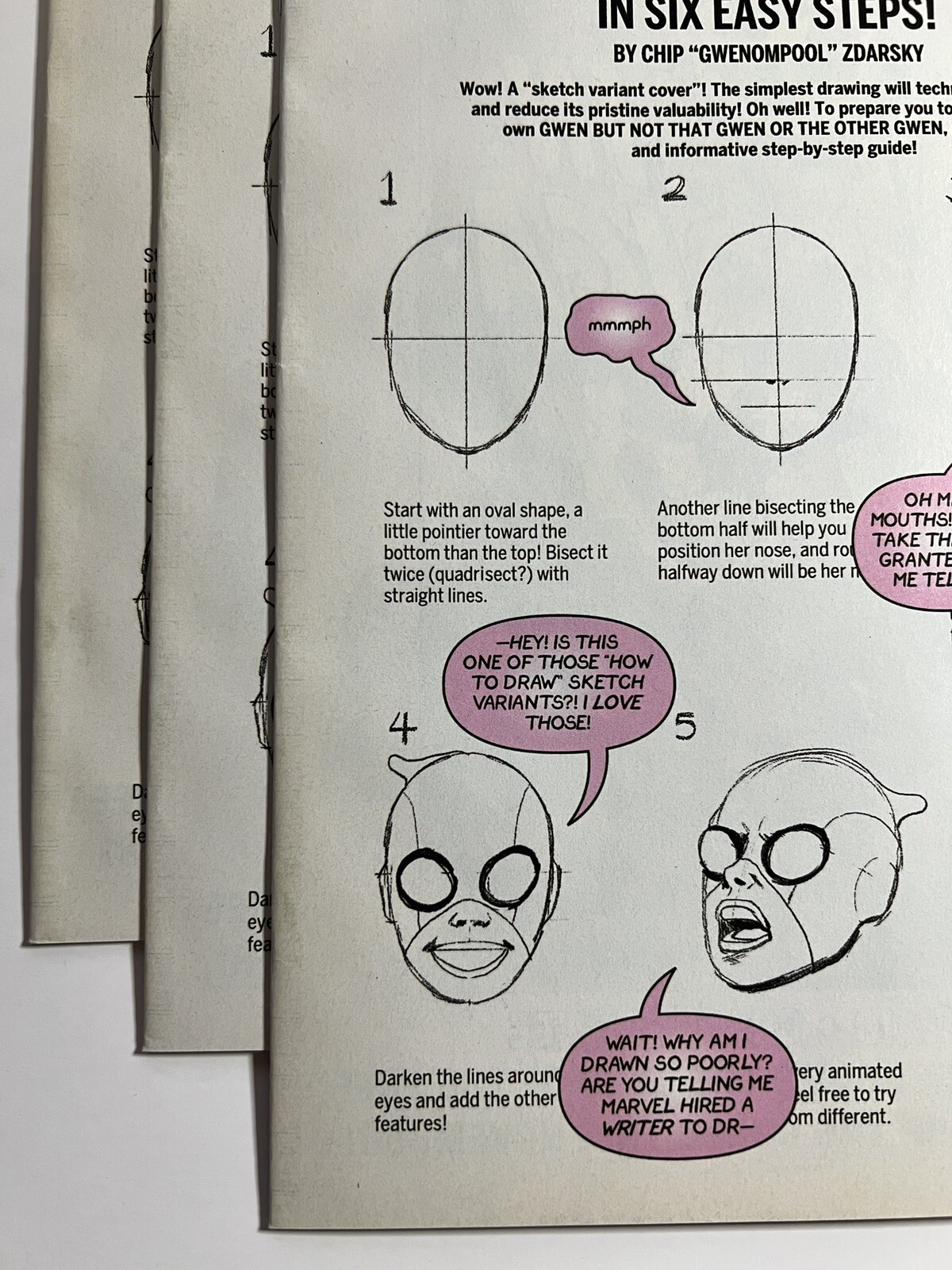 Lot of 3 Unbelievable Gwenpool 21 Zdarsky How to Draw Variant Marvel ...