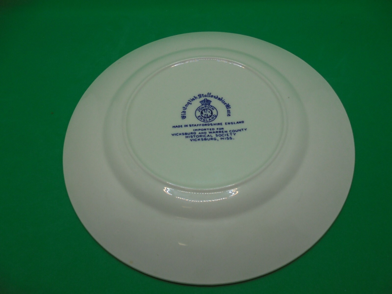 Old English Staffordshire Ware Jon Roth Plate Old Court House Museum ...