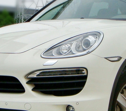 Premium Head Light Washer Trim Cap for Porsche Cayenne Chrome Type 958 ...