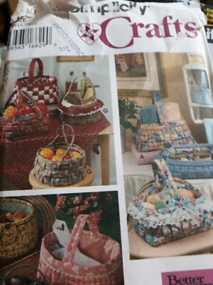 Simplicity 9420 Design Your Own Woven Fabric Baskets Sewing Pattern | eBay