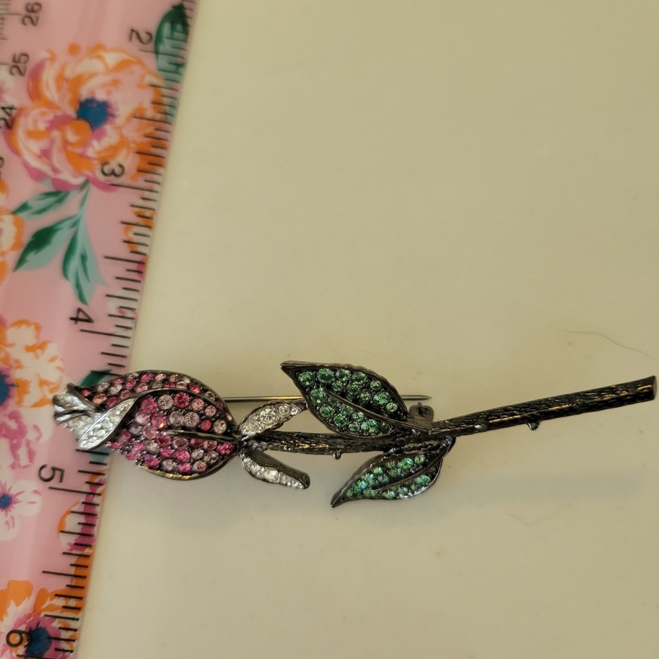 Kenneth Jay Lane Rose Brooch | eBay UK