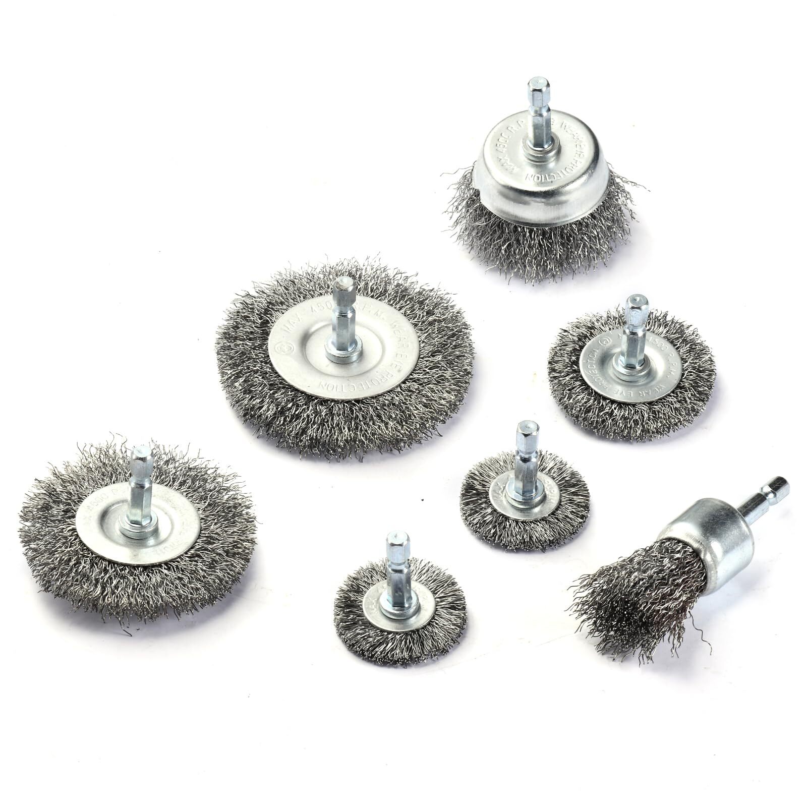Wire Brush For Drill Set 7 Pcs Abrasive Wire Wheel For Drill 1/4 Inch ...