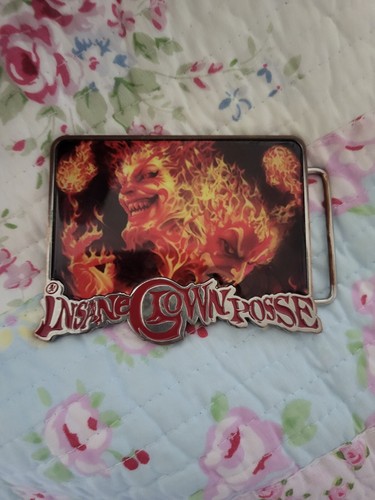 Vtg Juggalo ICP Insane Clown Posse Belt Buckle Flaming Fire 🔥 🤡 Band ...