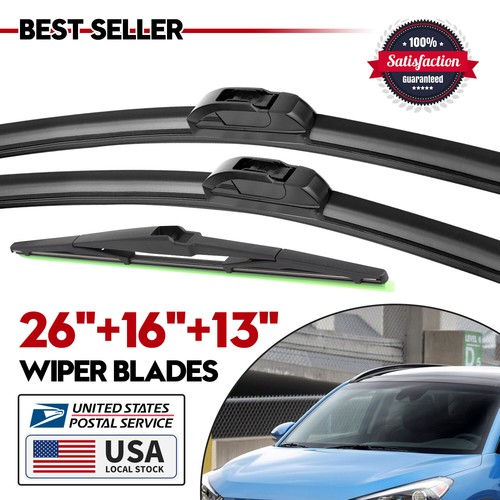 Windshield Wiper Blades Kit Genuine Quality 26"&16"&13" Bracketless ...